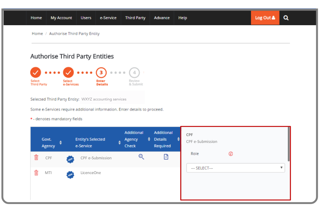How to Authorise a Third Party Entity for Corppass - Welcome to Counto Singapore
